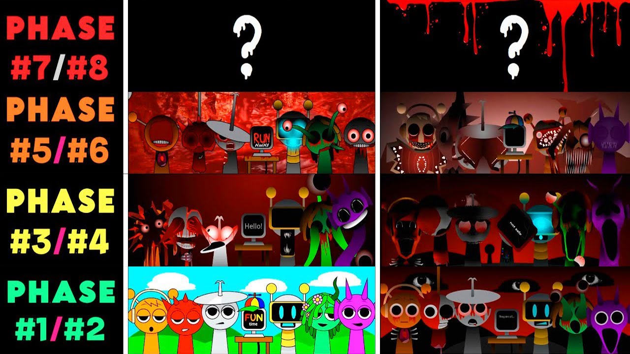 Incredibox Sprunki Mix Phase 7 Vs Phase 8 Vs Phase 9 Vs Phase 10 In ...