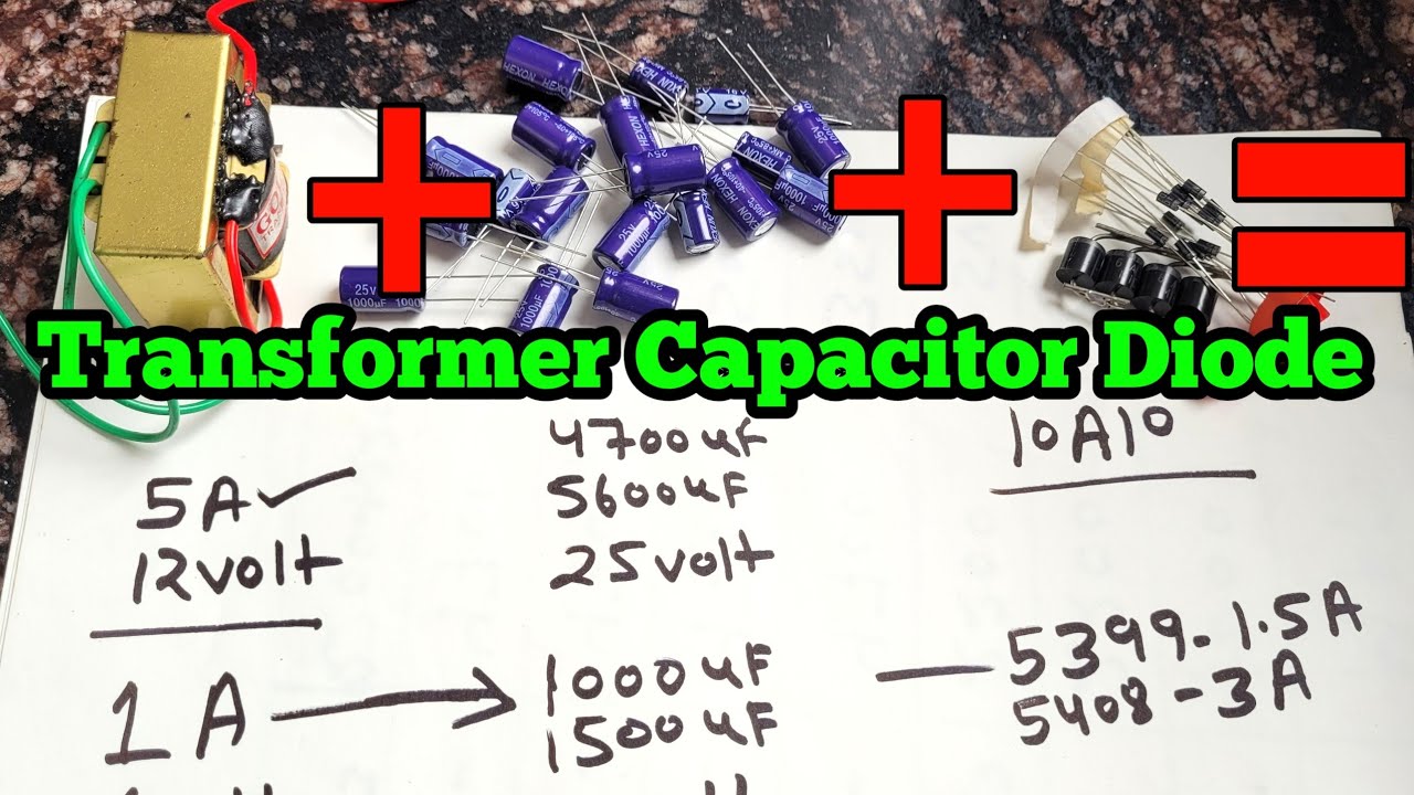 Transformer Ampere capacitor MFD Diode Ampere calculation | Electronics ...