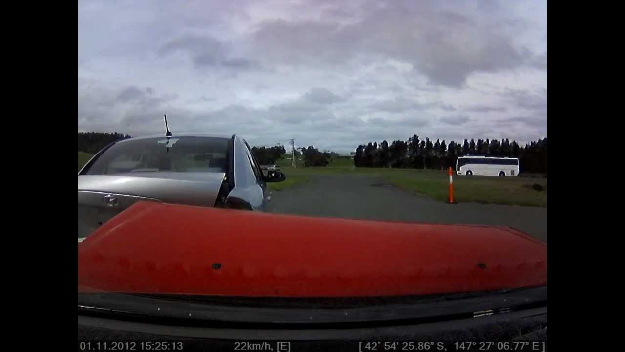 Offset Frontal Impact Crash Test on dashcam - YouTube