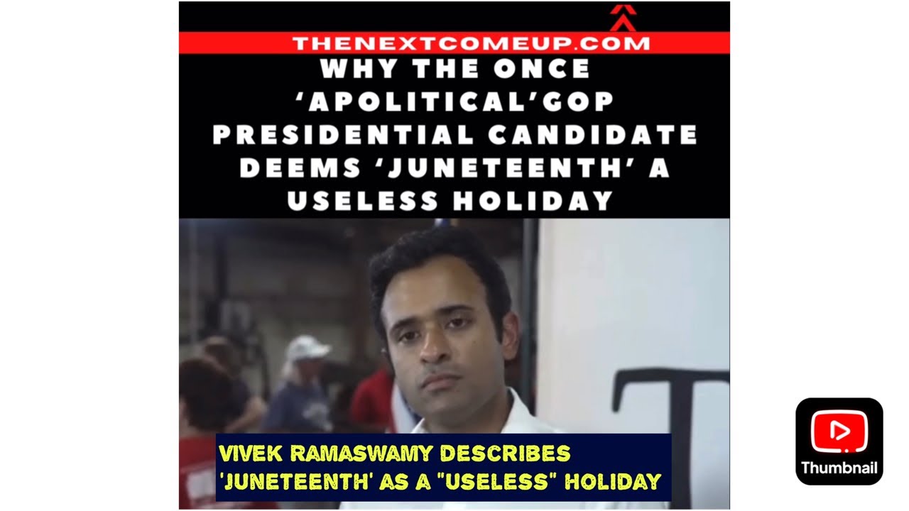 #vivekramaswamy #juneteenth Vivek Ramaswamy describes ‘Juneteenth’ as ...