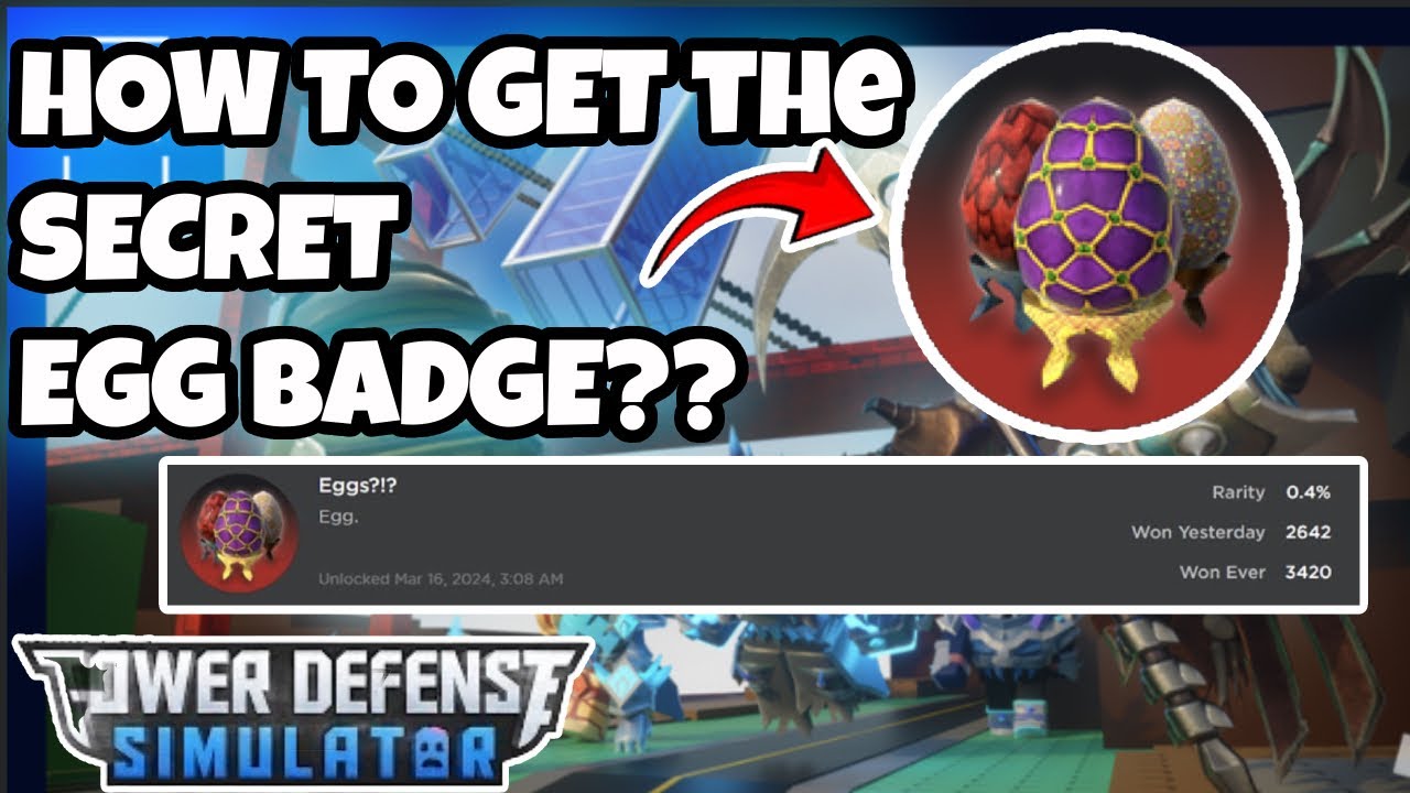 HOW TO GET THE EGG BADGE IN TDS! |Tower Defense Simulator | ROBLOX ...