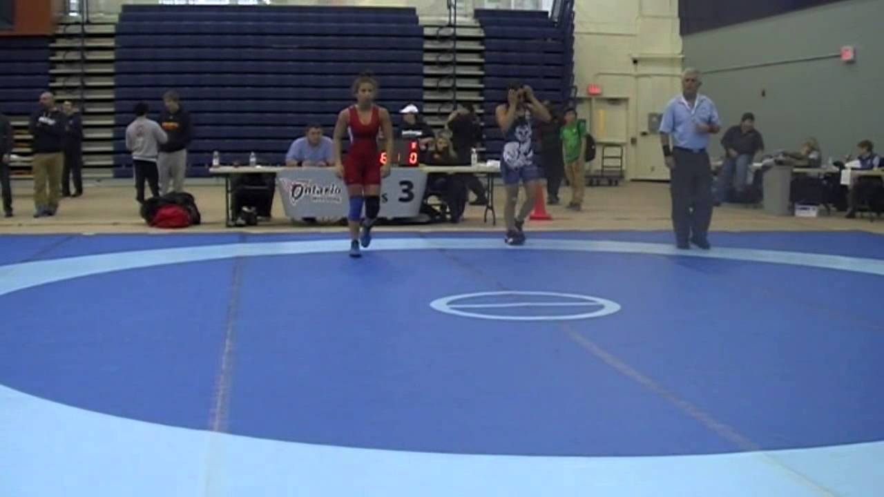 2014 Ontario Junior Championships: 55 kg Bronze Tina McLaren vs ...