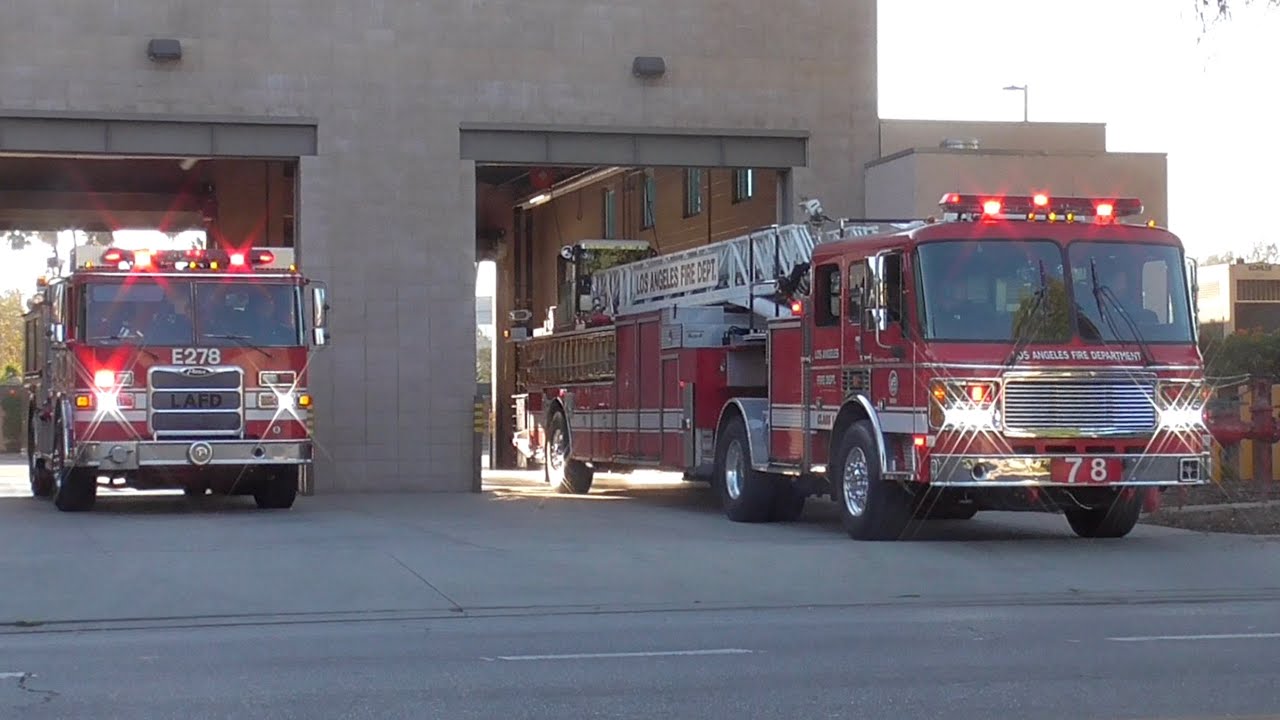 LAFD Light Force 78 Responding - YouTube
