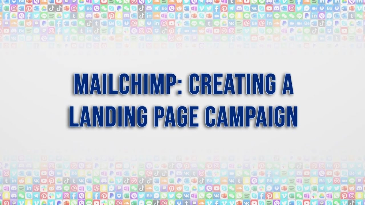 Transform Your Business with MailChimp's Landing Page Campaigns - YouTube