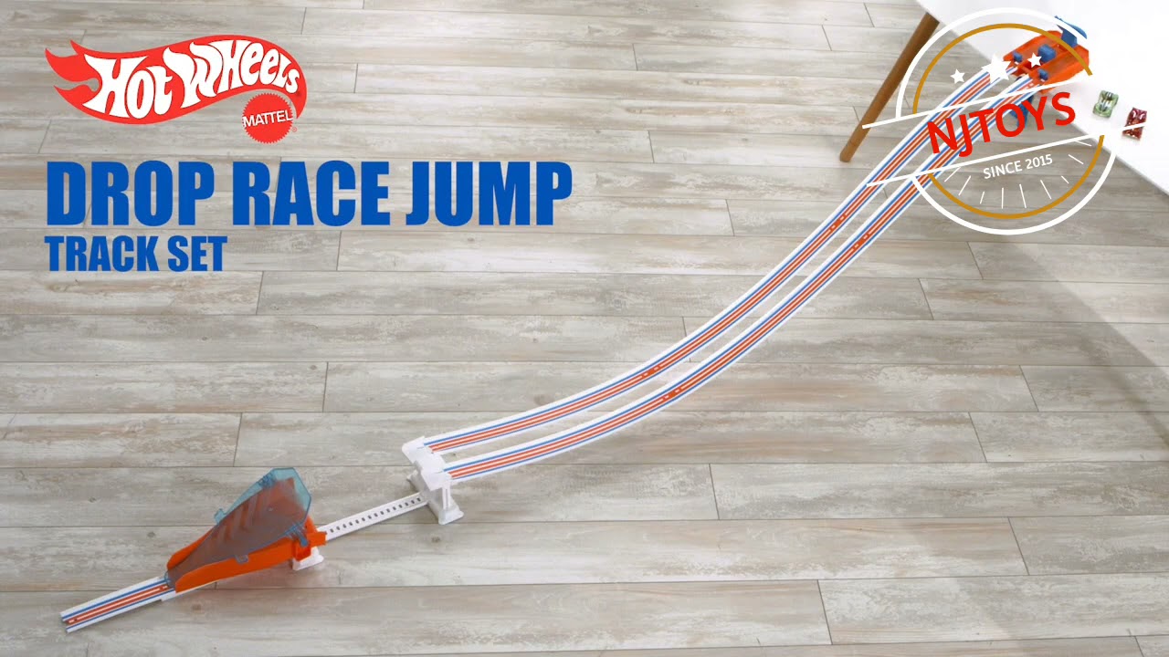 Hot Wheels Drop Race Jump Trackset - YouTube