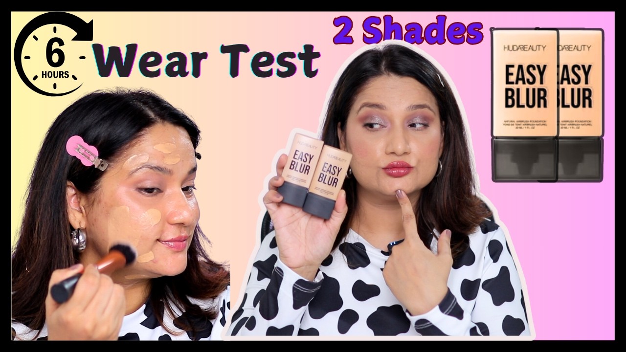 I tried Huda Beauty Easy Blur Foundation on my OILY SKIN! | Monica ...
