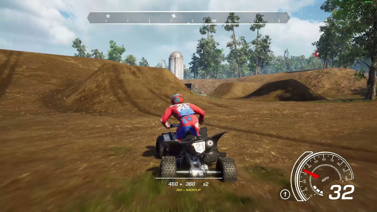 mx vs atv quad 360 backflip wheelie land - YouTube