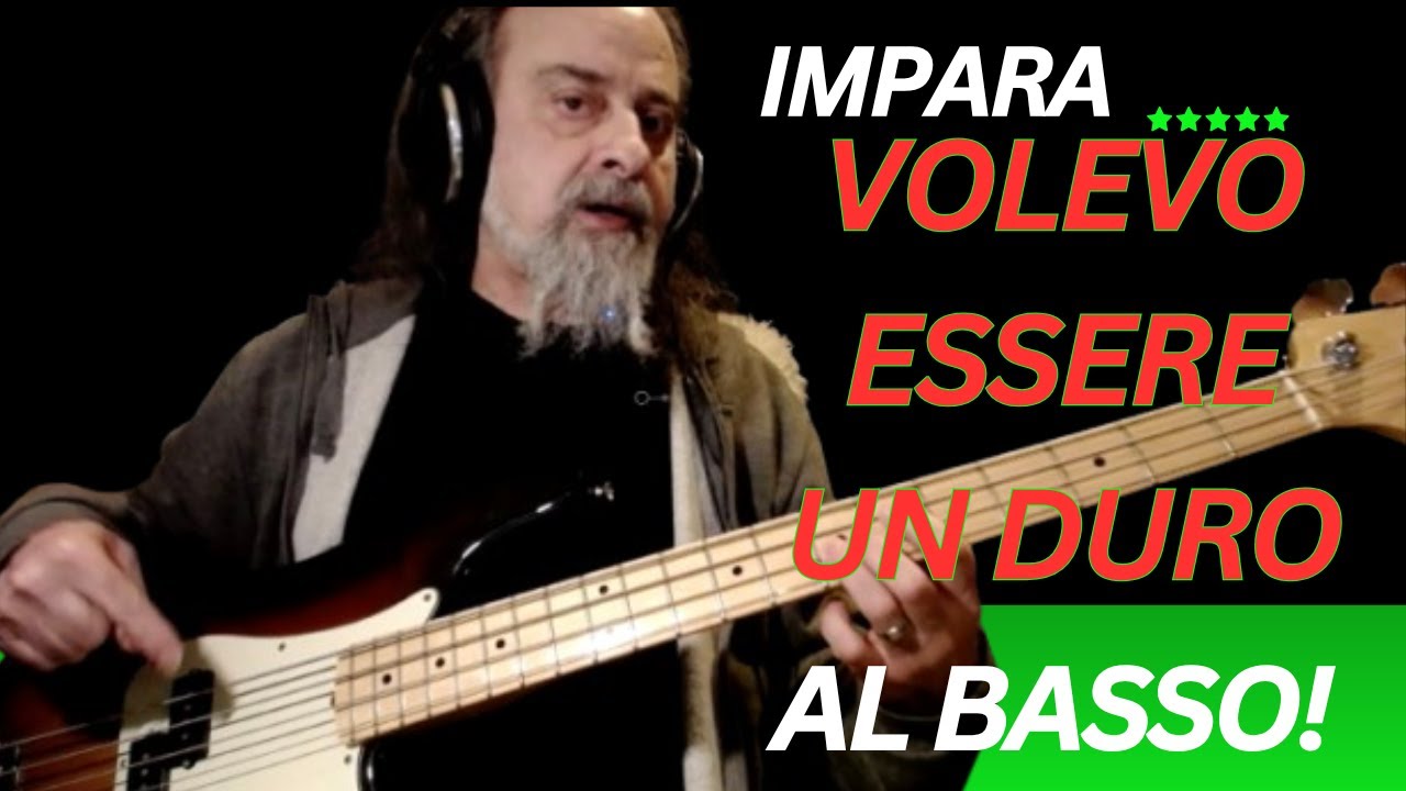 Come Suonare "Volevo essere un duro" al Basso - Tutorial - YouTube