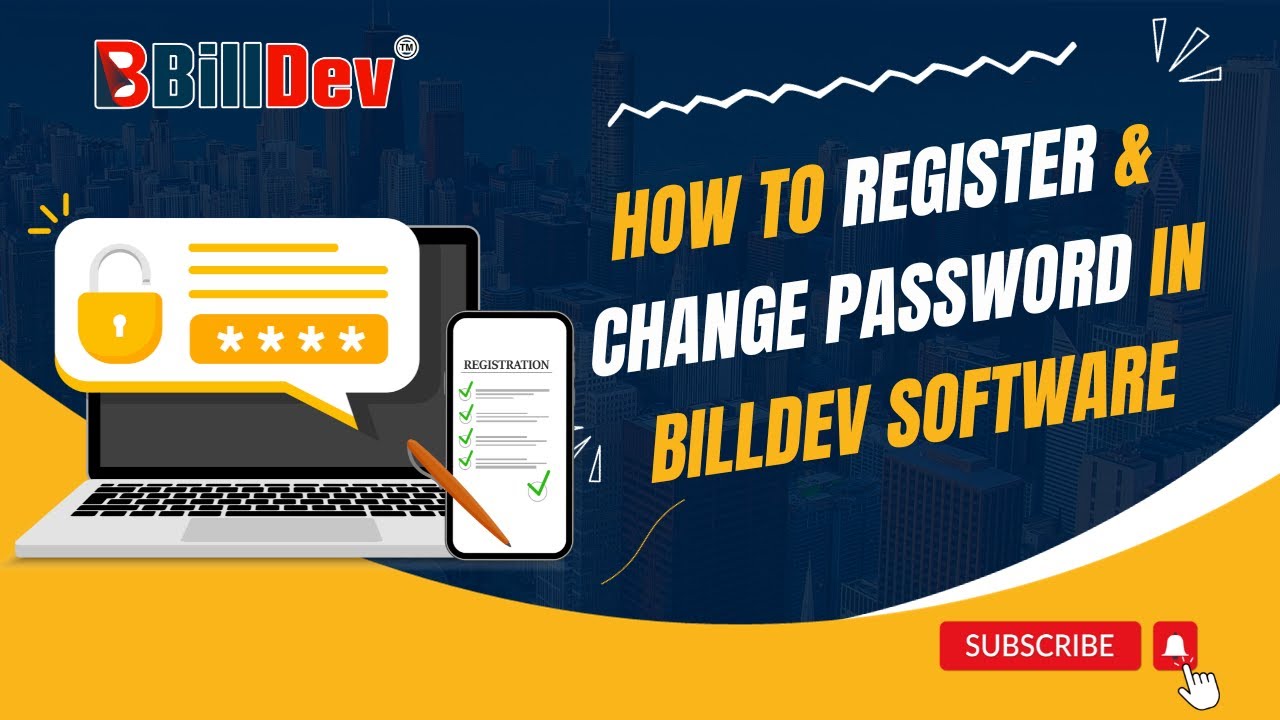 Register and Password Change process in Bill Dev GST Billing & Accounting Software - YouTube