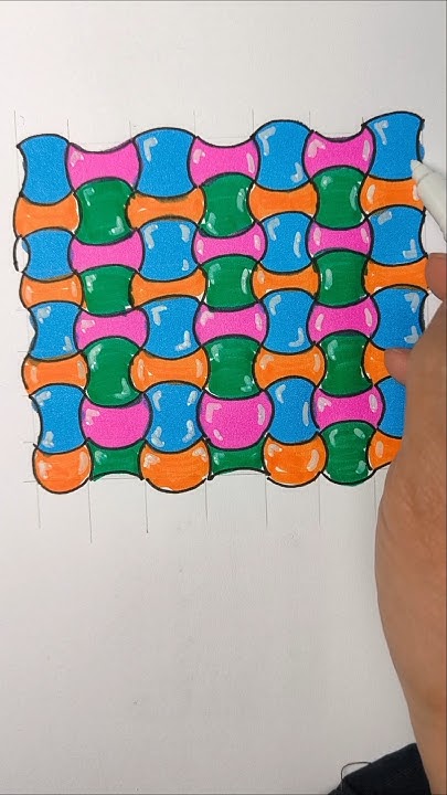 How to draw overlapping geometric shapes. An easy way. Try to do this ...