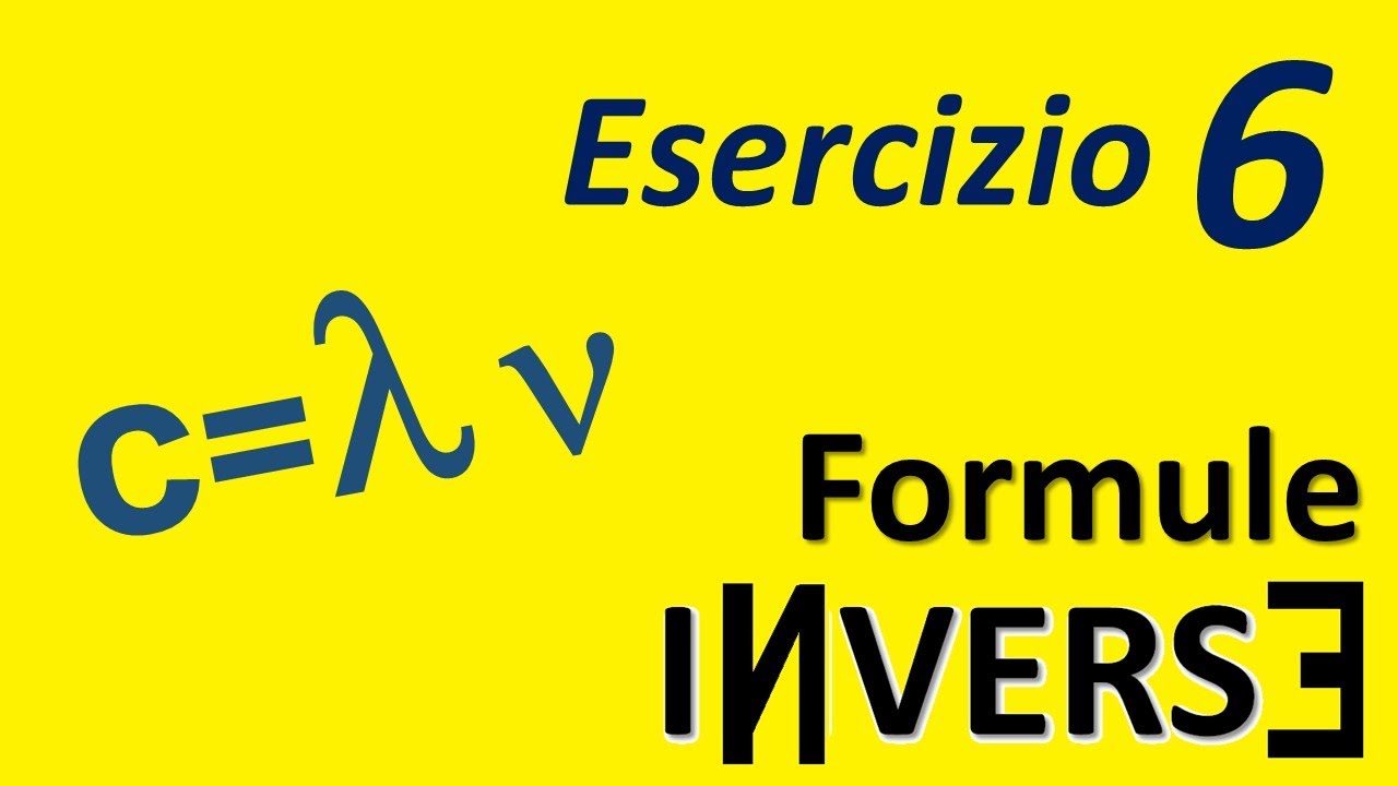 VELOCITA' DELLA LUCE troviamo LE FORMULE INVERSE - YouTube