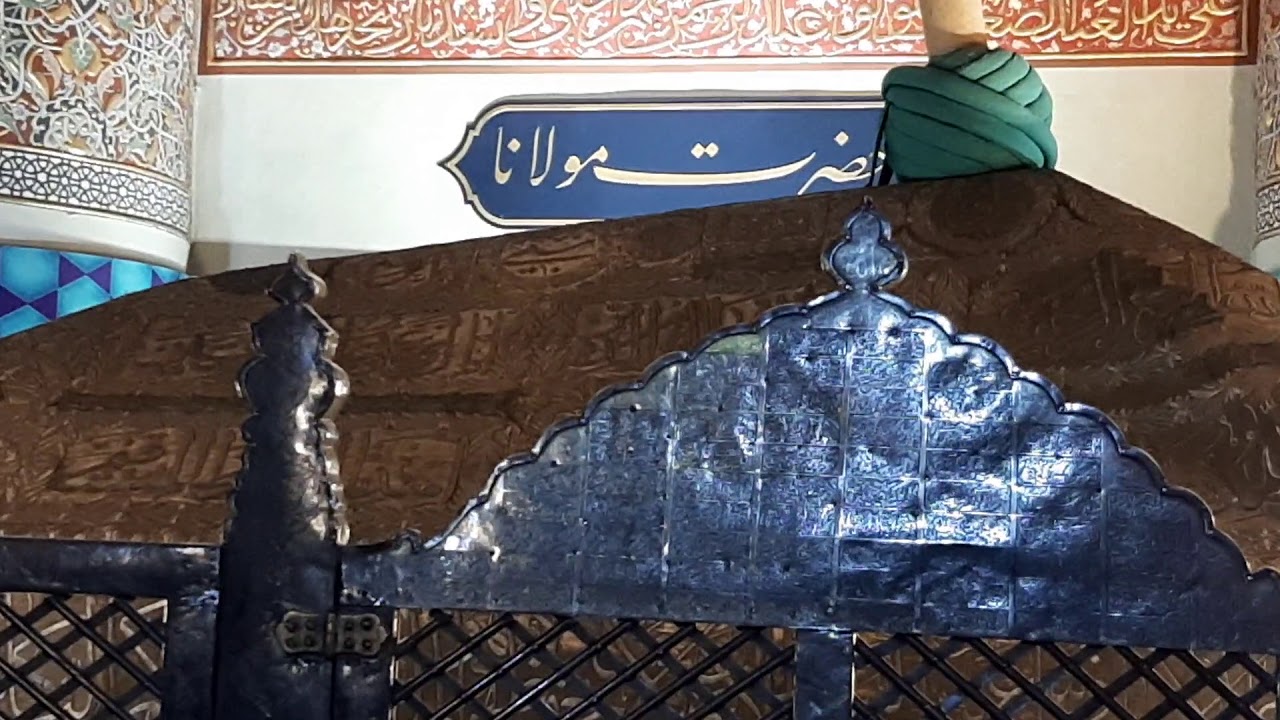 Beautiful inside artwork of Rumi's Tomb, Konya, Turkey - YouTube