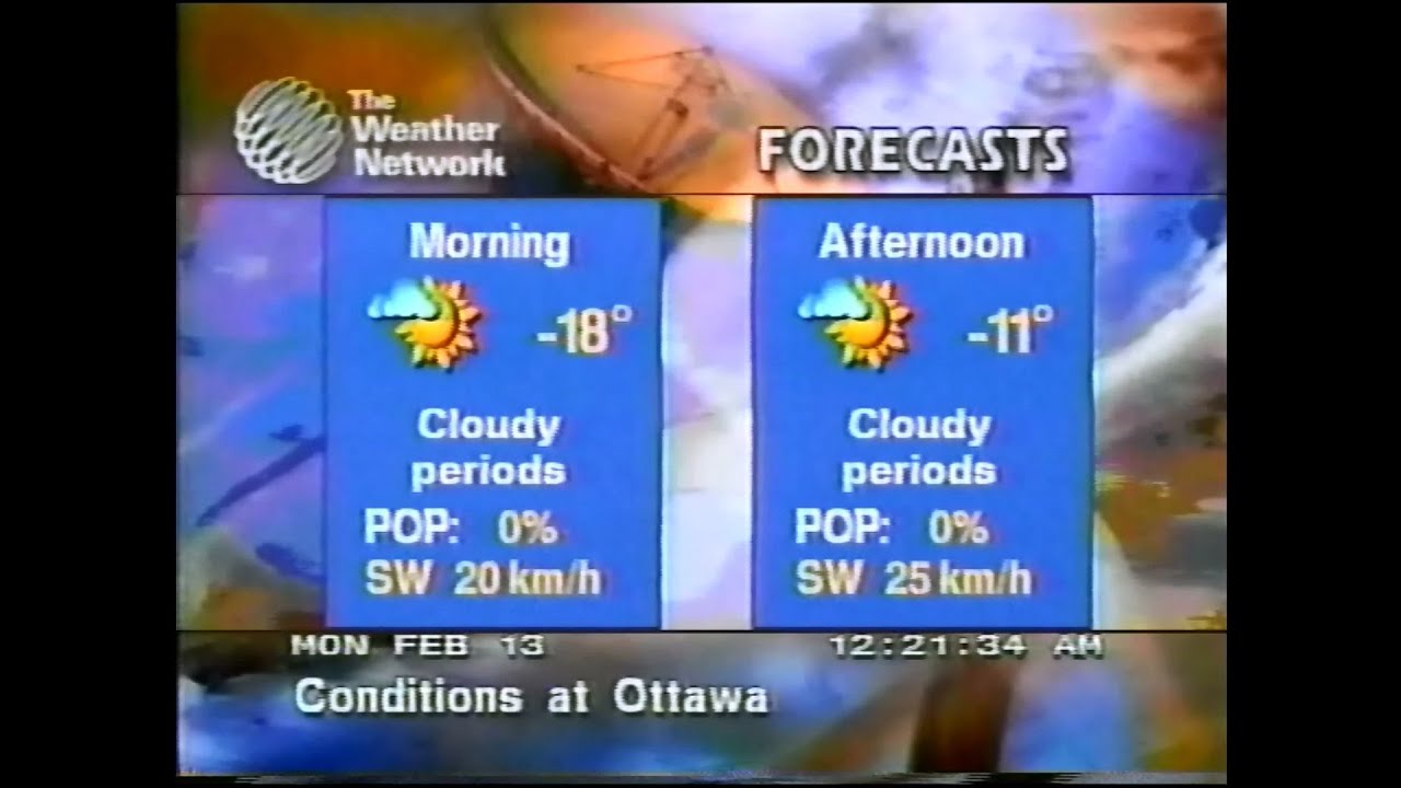 The Weather Network February 1995 - Part One - YouTube