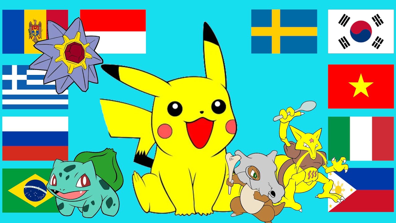 Pikachu in different languages meme - YouTube