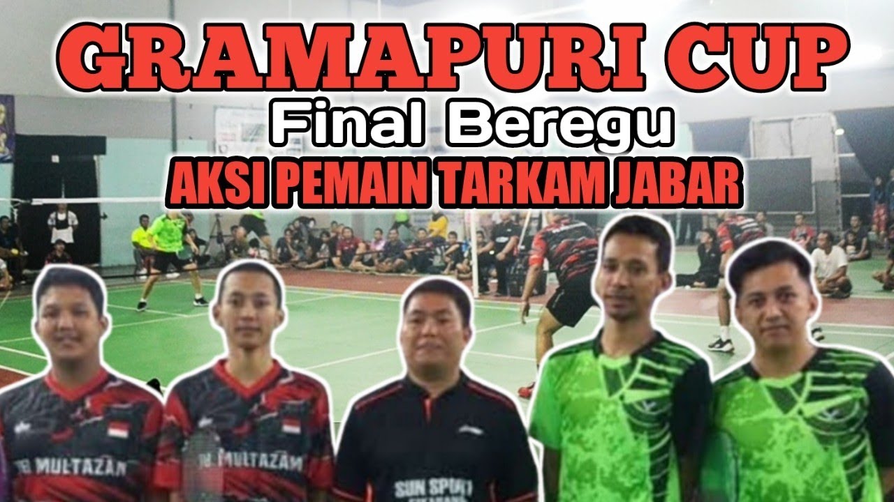 Final Beregu Badminton Ganda Putra Aksi Pemain Tarkam Jabar - YouTube
