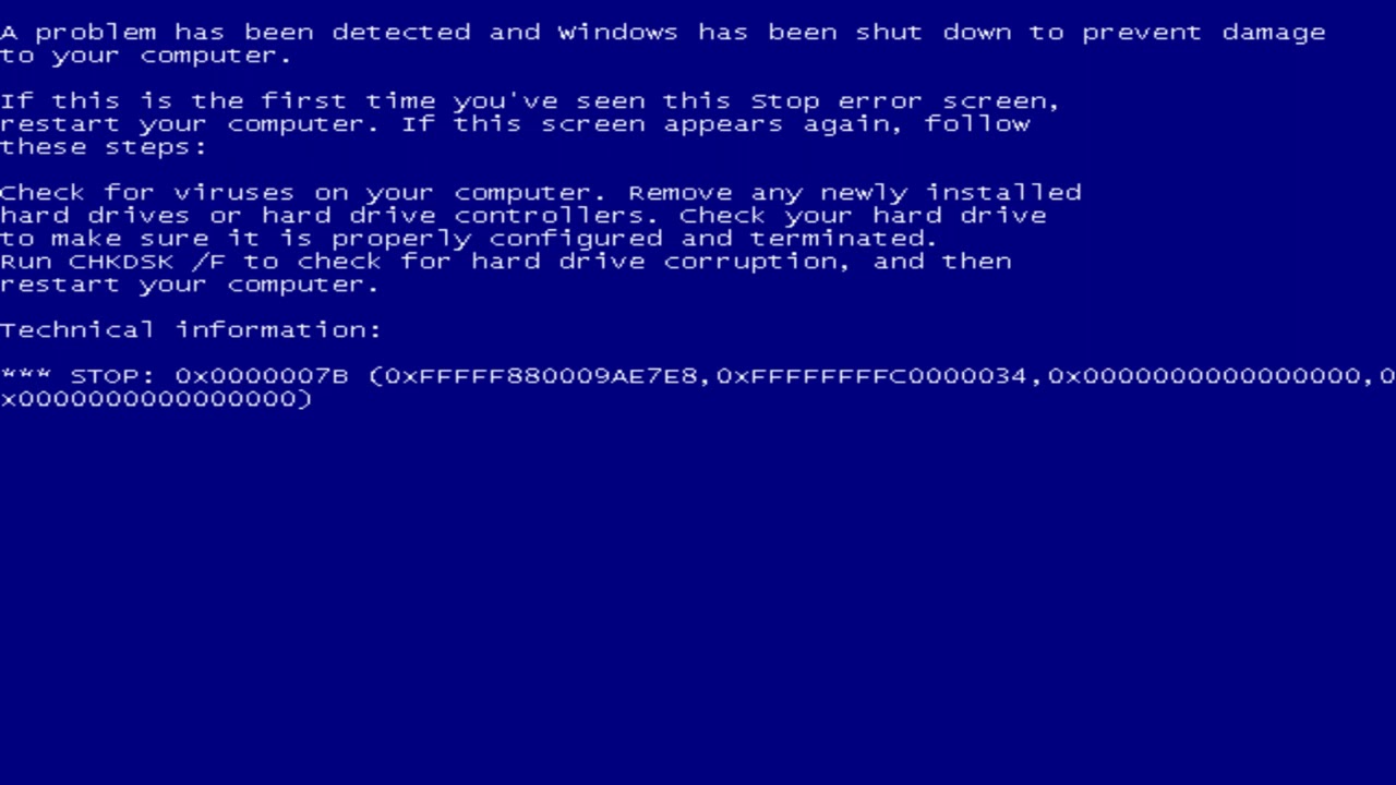 Blue Screen of Death (Make Your Own BSOD Video) - YouTube