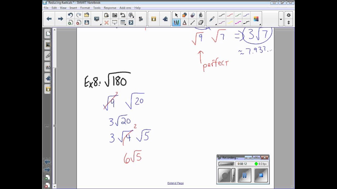 Reducing Radicals - YouTube