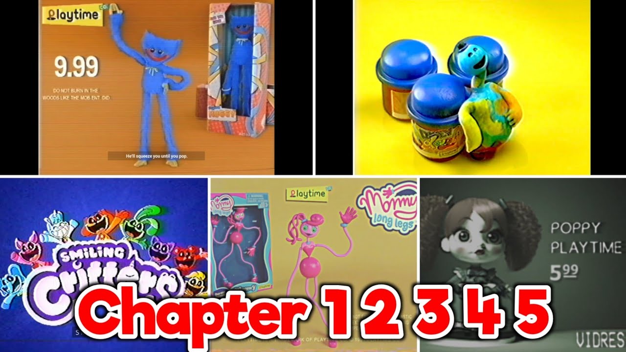 Poppy Playtime Chapter 1 2 3 4 5 - All Jingles VHS Commercial Intro ...