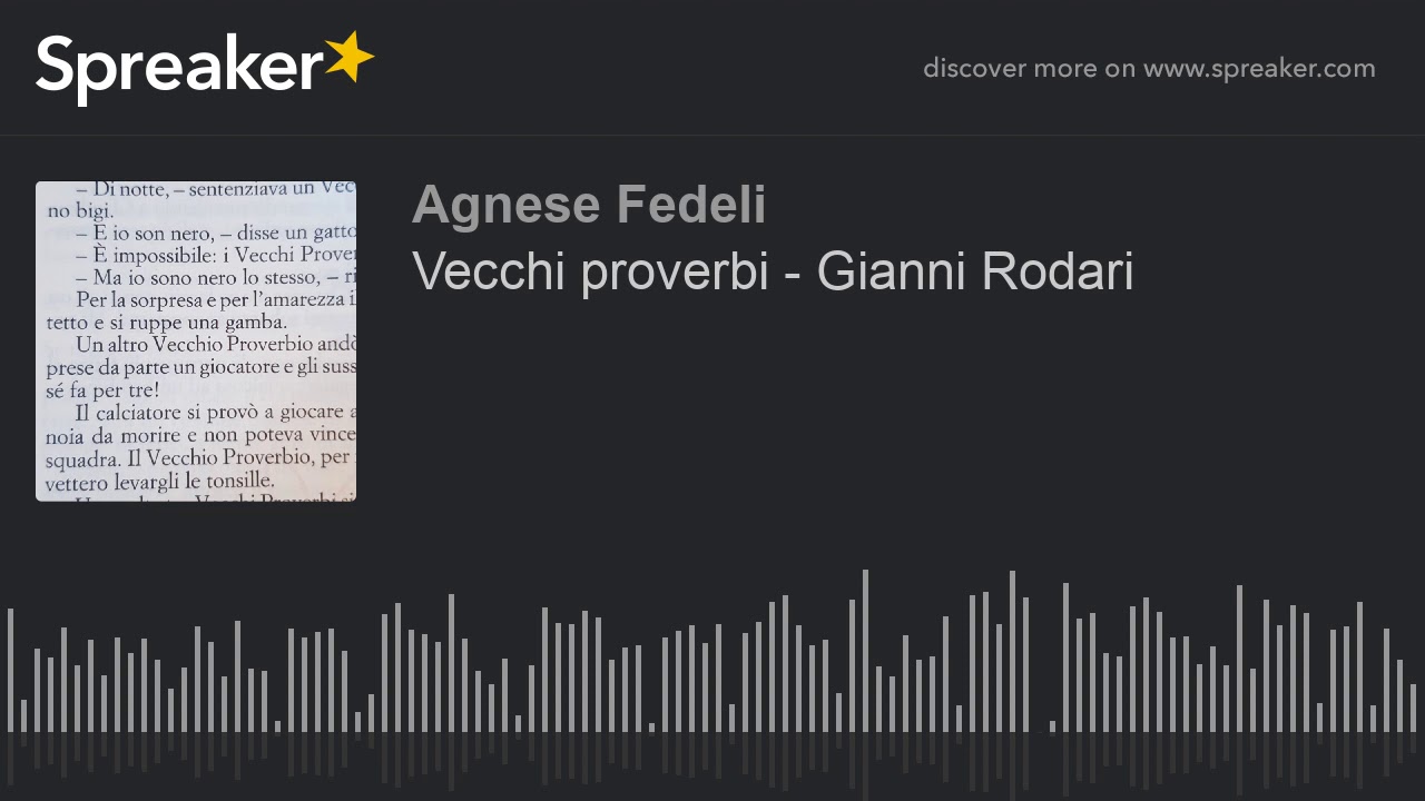 Vecchi proverbi - Gianni Rodari - YouTube
