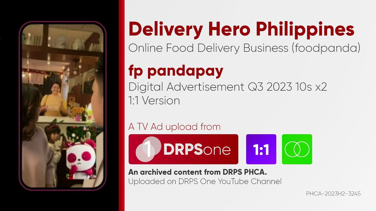 foodpanda pandapay Digital Ad Q3 2023 10s x2 (Philippines, 1:1 Version ...