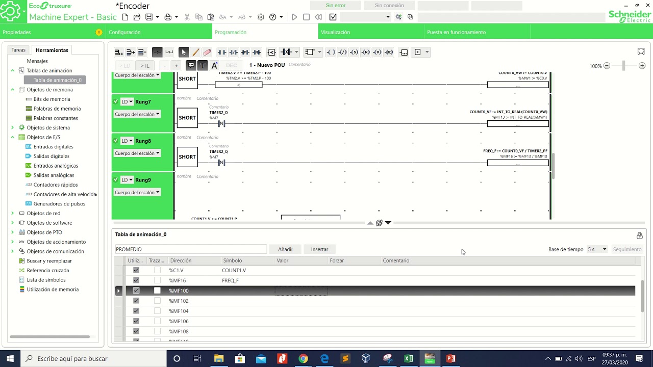 Machine Expert - Schneider electric. Tarea: Generación de pulsos y ...