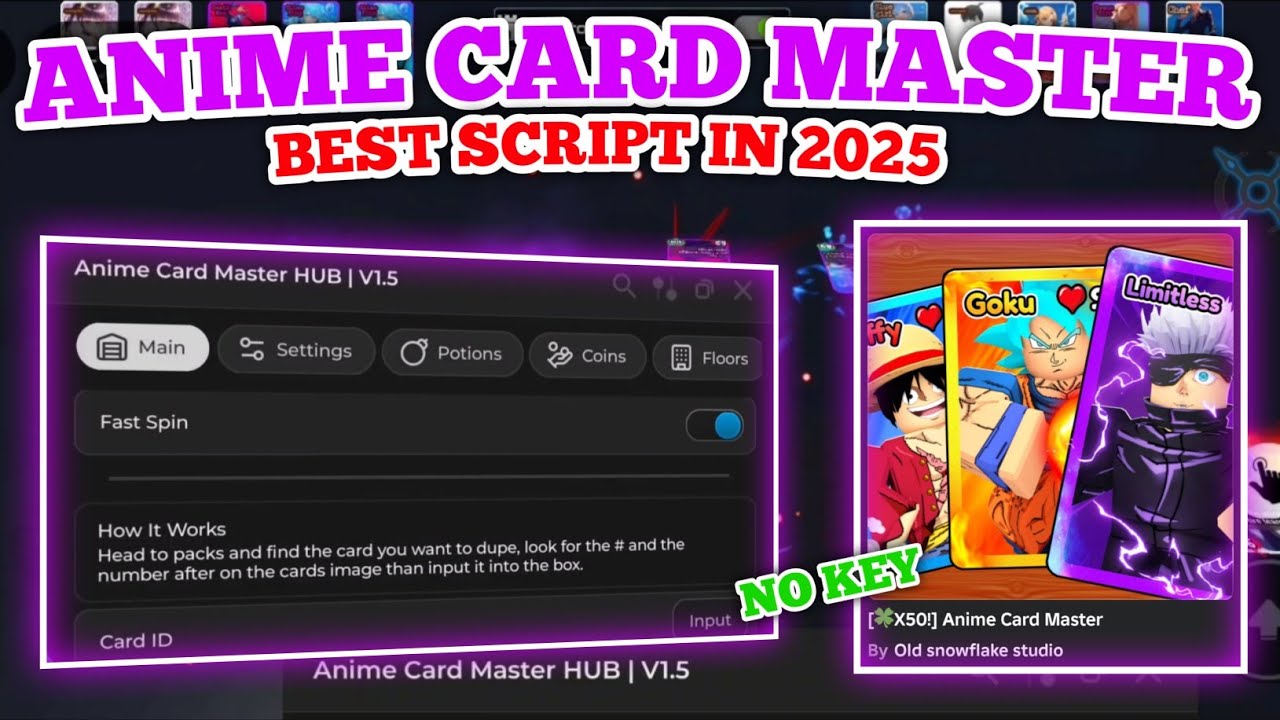 Anime Card Master Roblox Script | Best Script 2025 Mobile & PC - YouTube