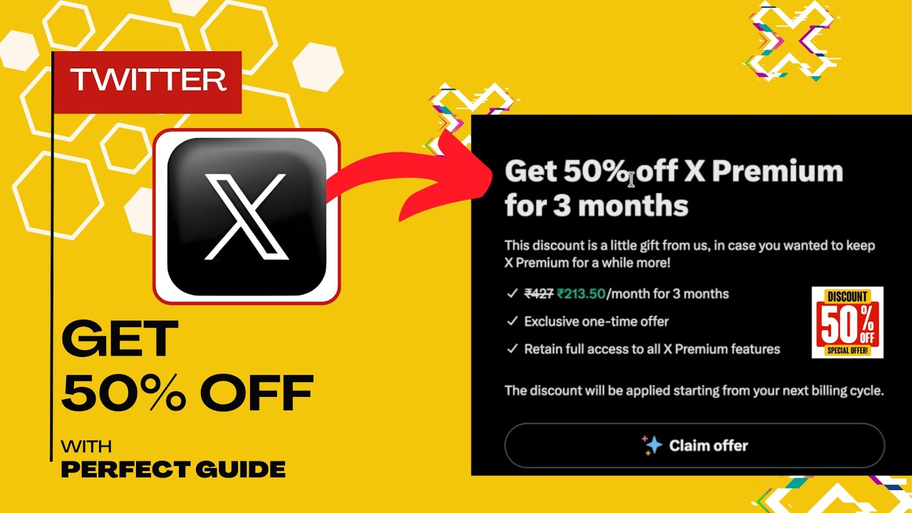 How To Get 50% Off On X Premium (Easy Trick) - YouTube