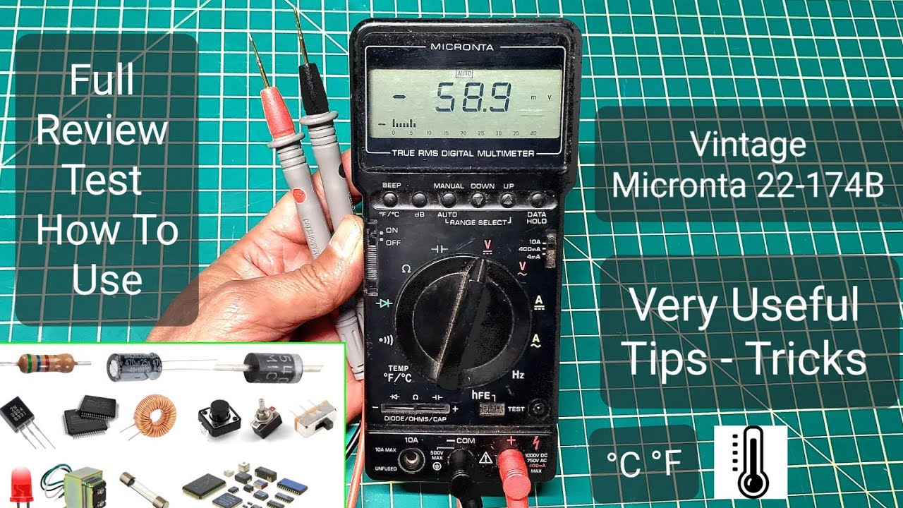 Antique Vintage Multimeter Micronta 22-174B Full Review & Test, How To ...