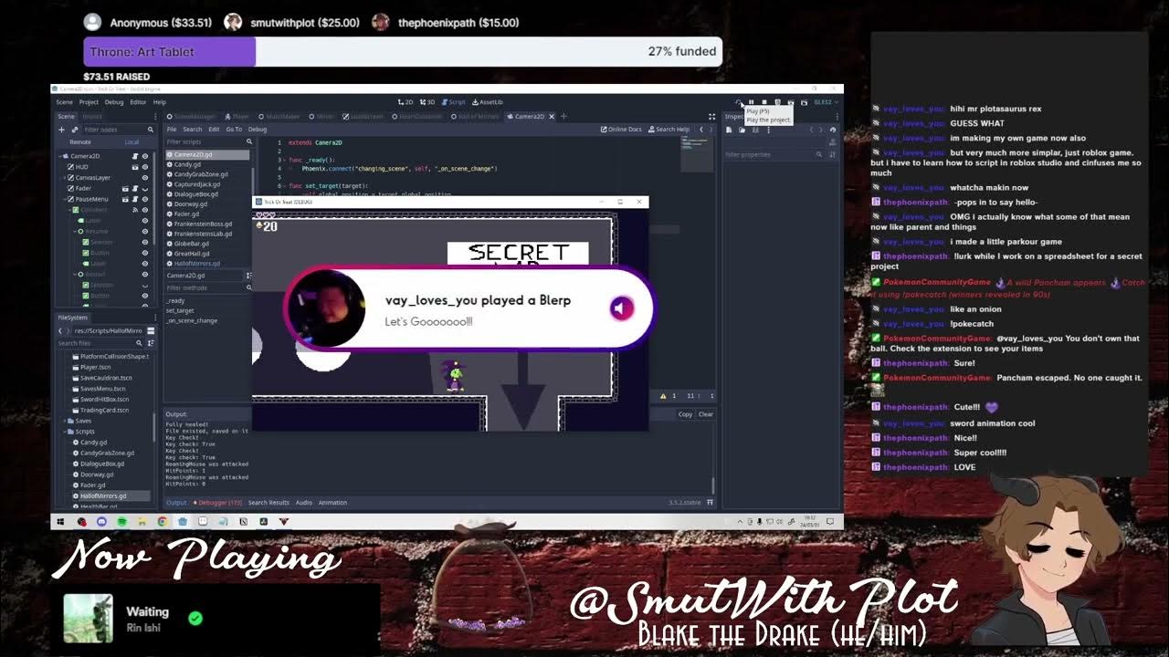 GameDev Stream - Metroidvania - Hall of Mirrors Code & Debugging - YouTube