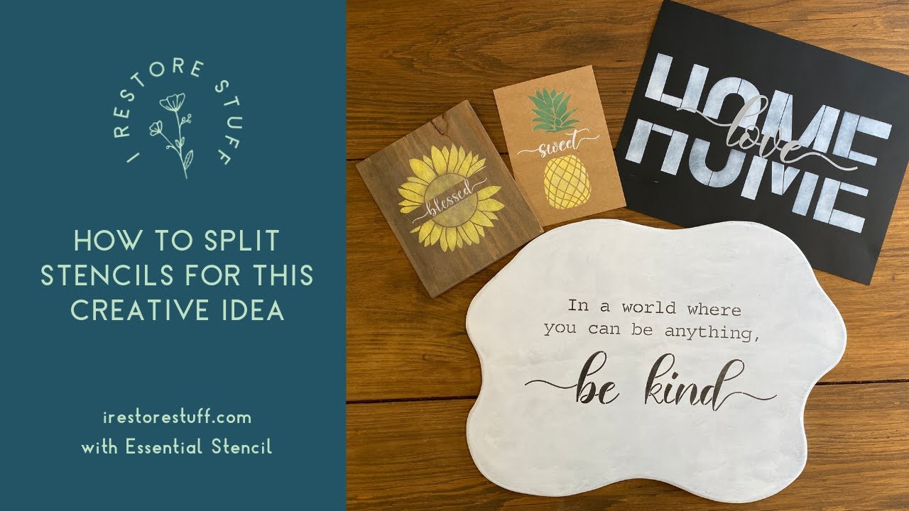 How to Split Your Stencils for More Creative Sign Ideas - YouTube