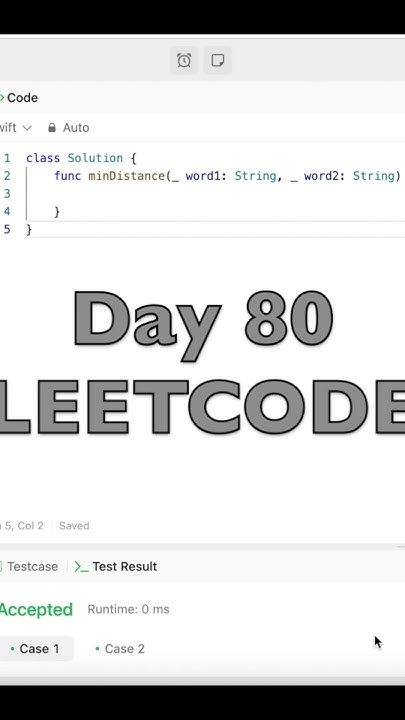 Day 80 Leetcode Problem 72 Swift Daily Challenge Swiftui Coding 