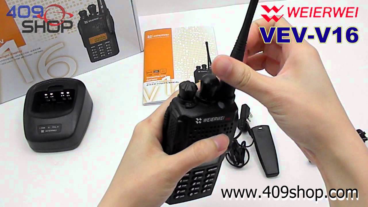 WEIERWEI VEV-V16 Dual Band 136-174/400-470Mhz - YouTube