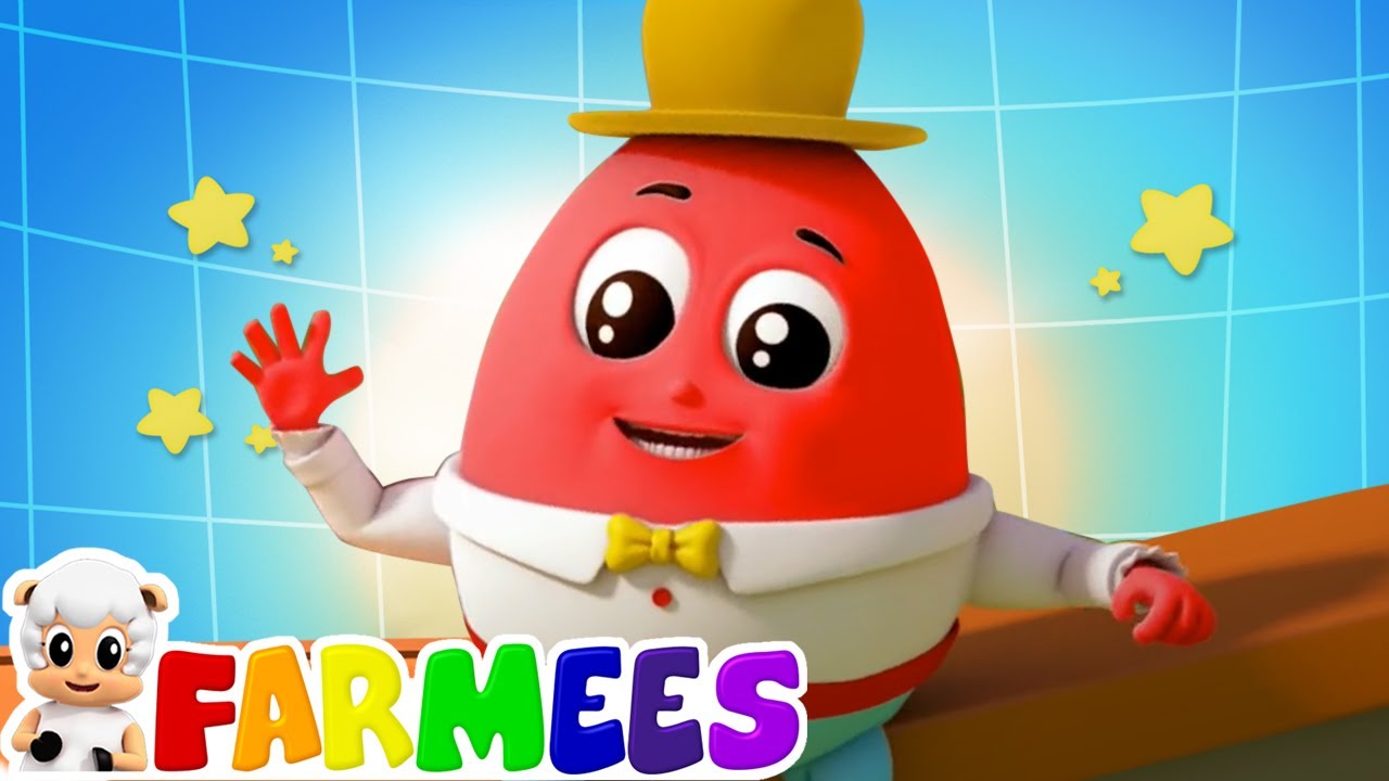 Humpty Dumpty sedeva su un muro | Cartoni animati | Farmees Italiano ...