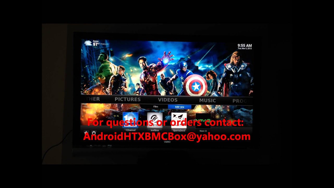 Configured XBMC BOX - YouTube