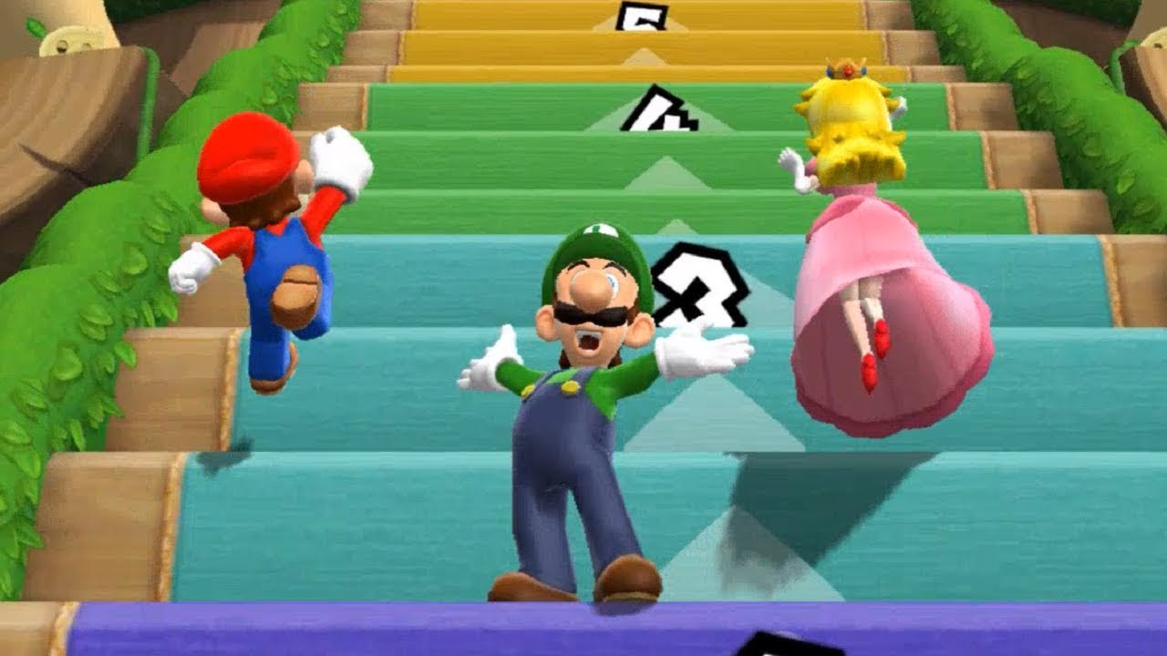 Mario Party 9 Step It Up - Mario vs Luigi vs Peach vs Waluigi Master ...