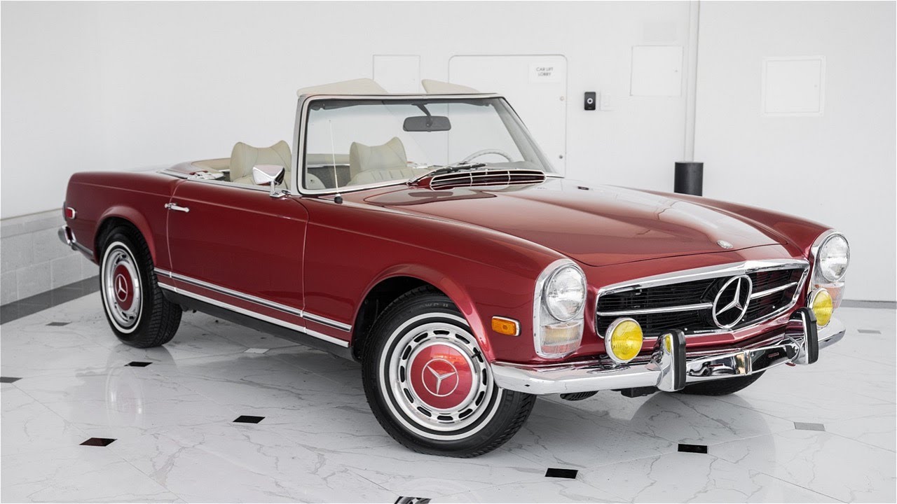 Red on Cream 1969 Mercedes-Benz 280SL Pagoda - YouTube