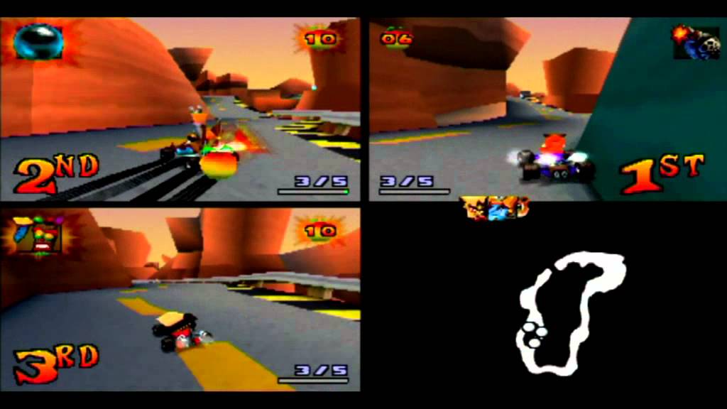 Crash Team Racing Multiplayer: Dingo Canyon race - YouTube