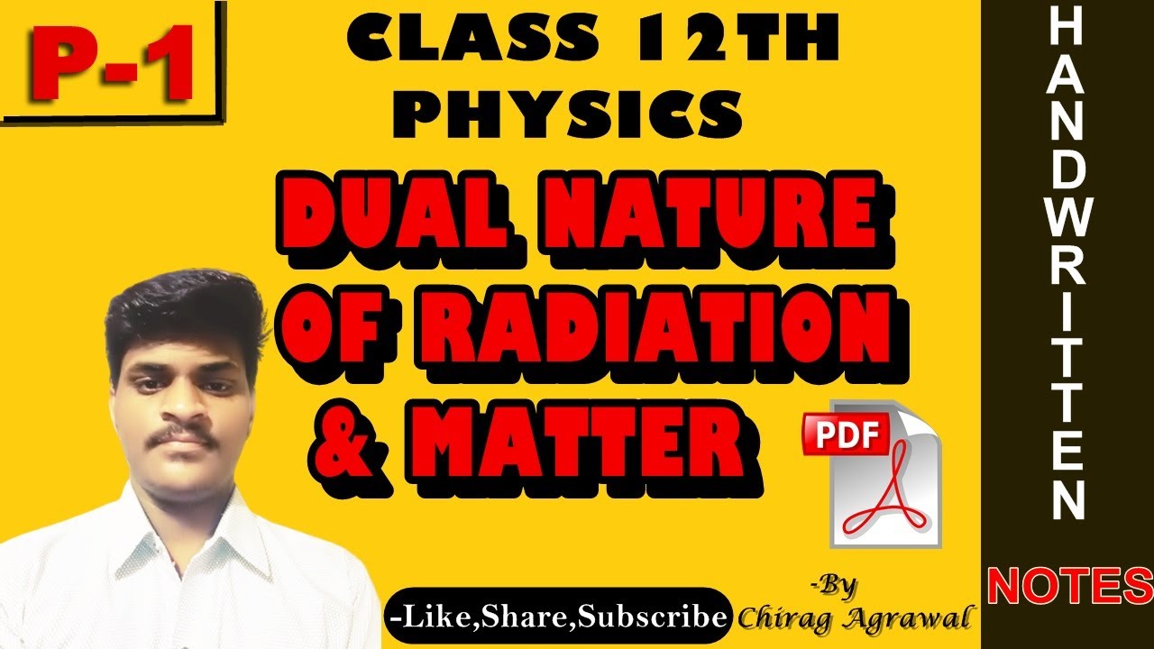 Dual nature of Radiation and Matter | Best handwritten notes | Class ...