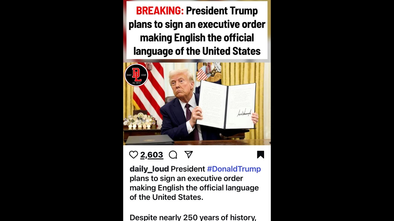 President Trump Plans To Sign Executive Order Making English The ...