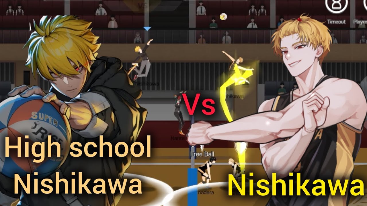 High school Nishikawa vs Nishikawa || the spike cross - YouTube