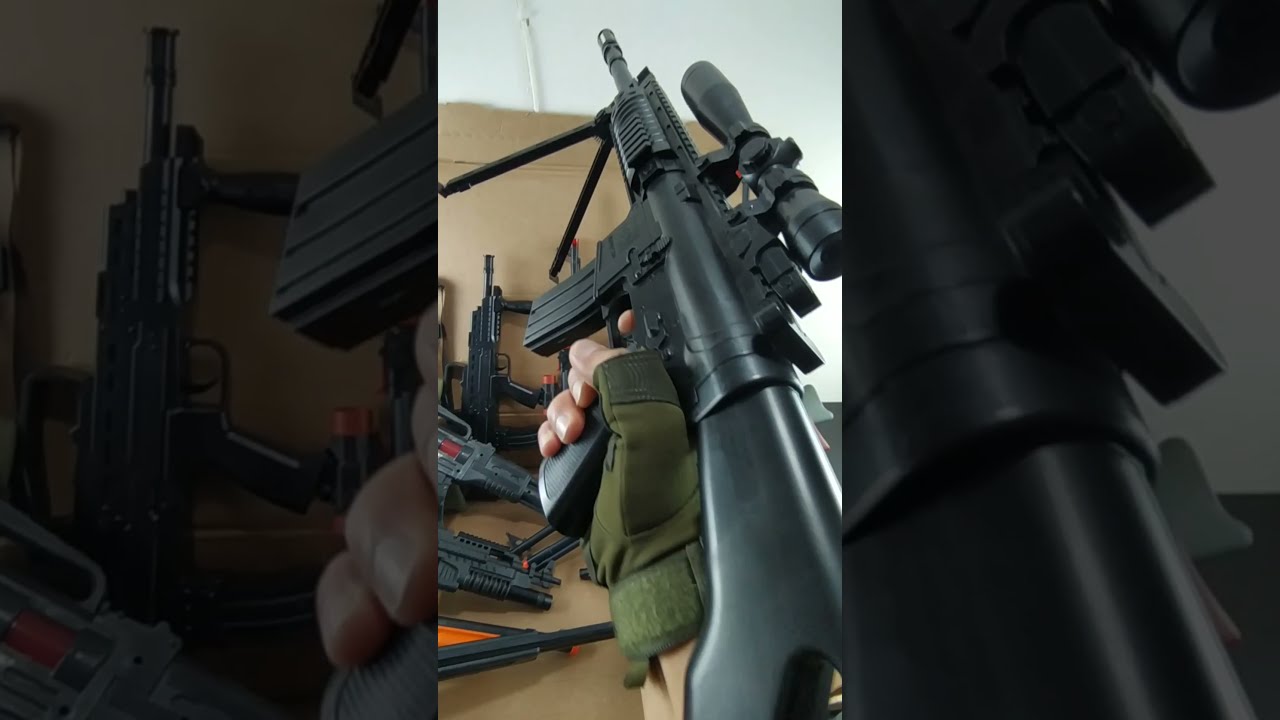 Realistic M4 Carbine Assault Rifle !! Huge Box Of Toy Rifles ! Toy Guns ...