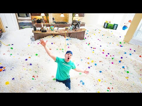 FILLING MY ENTIRE HOUSE WITH PACKING PEANUTS!