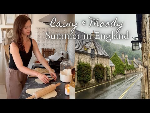 Rainy Summer in the English Countryside: Healthy Kebab Recipe & Small Vegetable Garden Vlog UK