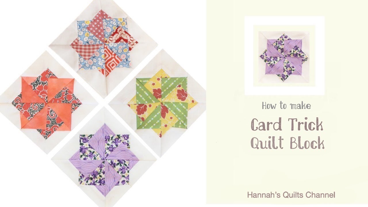 Make a " Card Trick" Quilt Block./ How to make a card trick template ...
