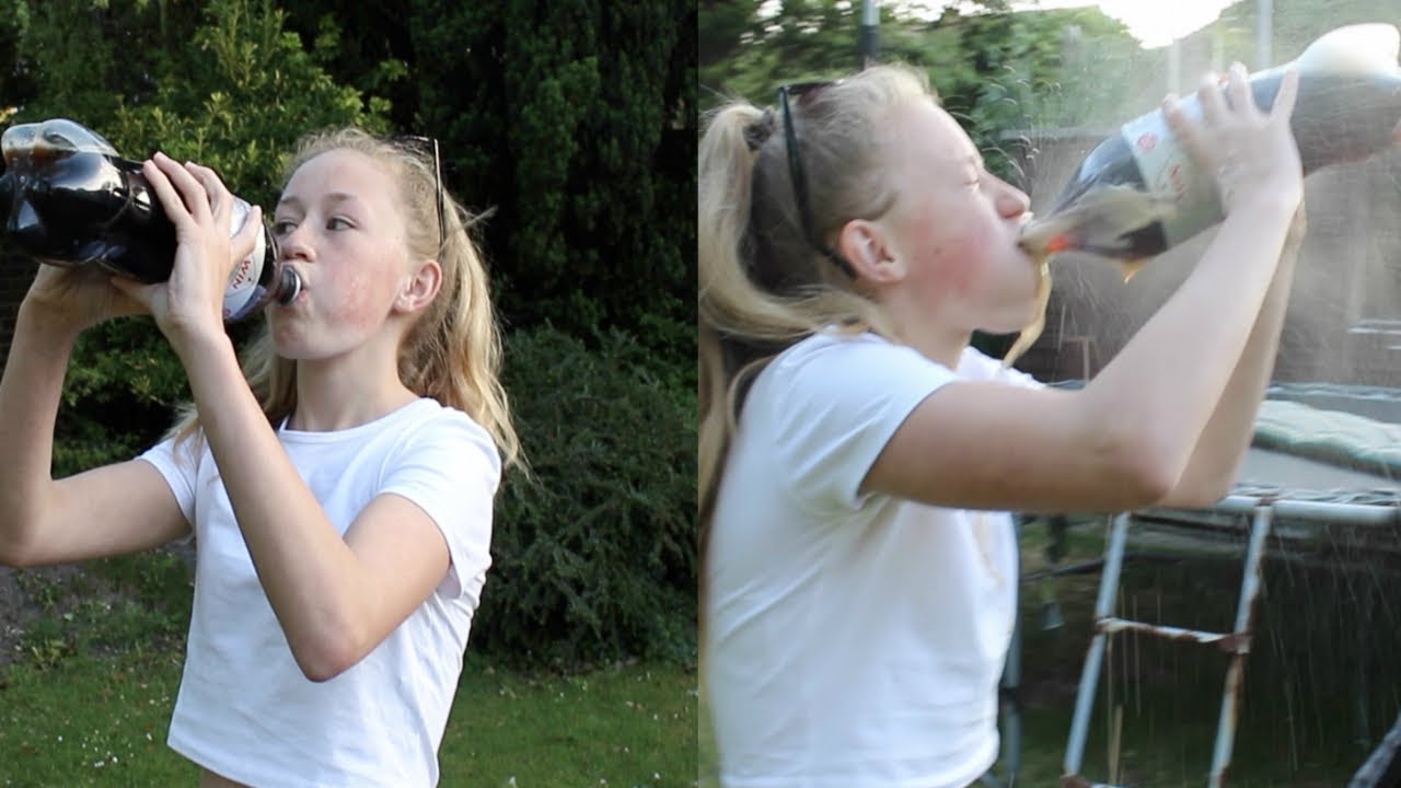 Coke And Mentos In Mouth