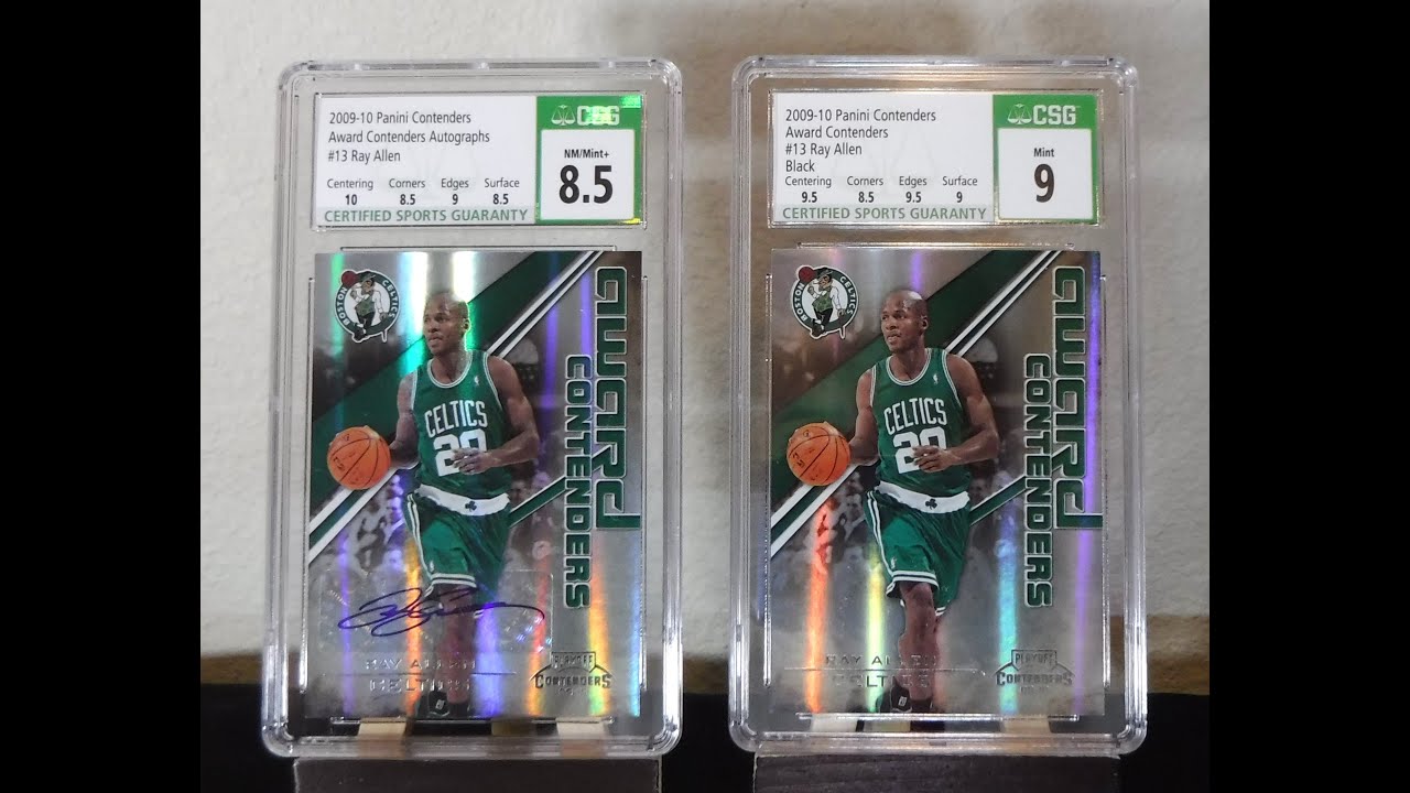 Ray Allen Autograph & Black Refractor Matching Card Set - YouTube