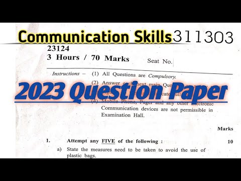 Diploma K scheme Communication Skills (311303) Previous year question ...