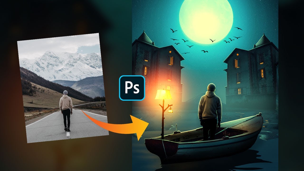 Fantasy Boat Photo Manipulation - Photoshop speed art tutorial - YouTube