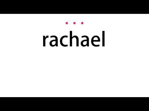 How to pronounce rachael - Vocab Today - YouTube