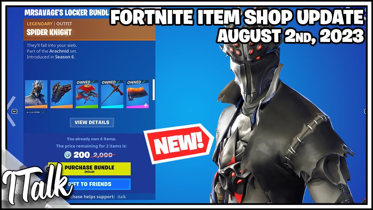 Fortnite Item Shop *NEW* MRSAVAGE'S LOCKER BUNDLE & MORE! [August 2nd ...